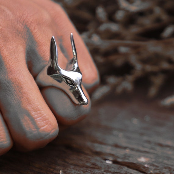 Anubis Egyptian Ring for Uisex Made of Sterling Silver 925 - Etsy