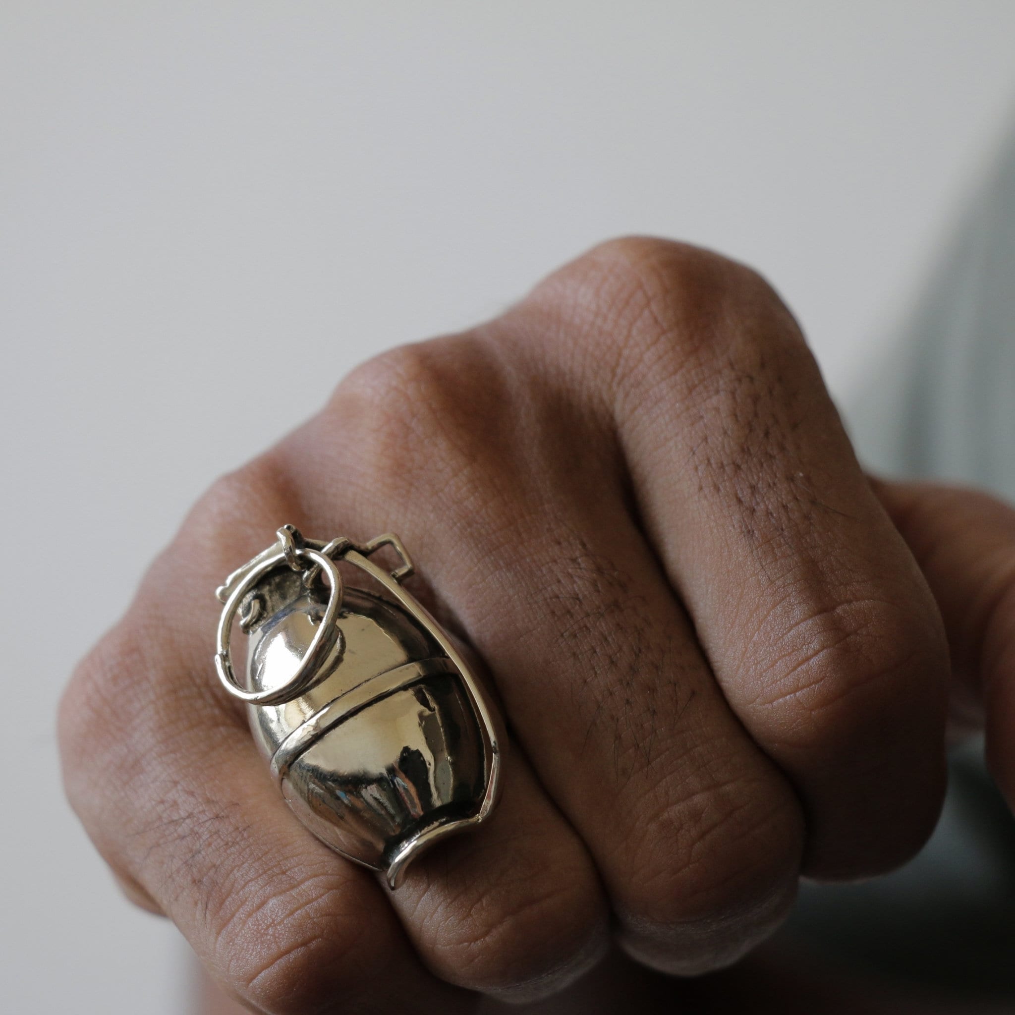 Hand grenade ring for men made of sterling silver 925 Military | Etsy