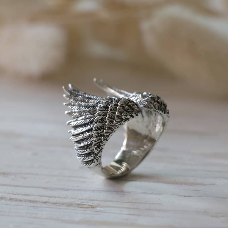Angel Wings Ring for Women Made of Sterling Silver 925 - Etsy