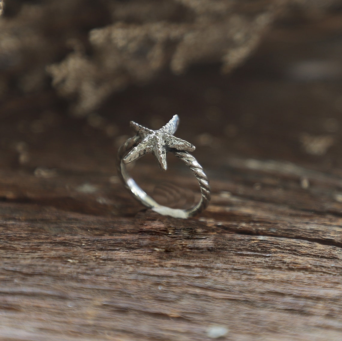 Starfish Ring for Women Made of Sterling Silver 925 Nautical - Etsy