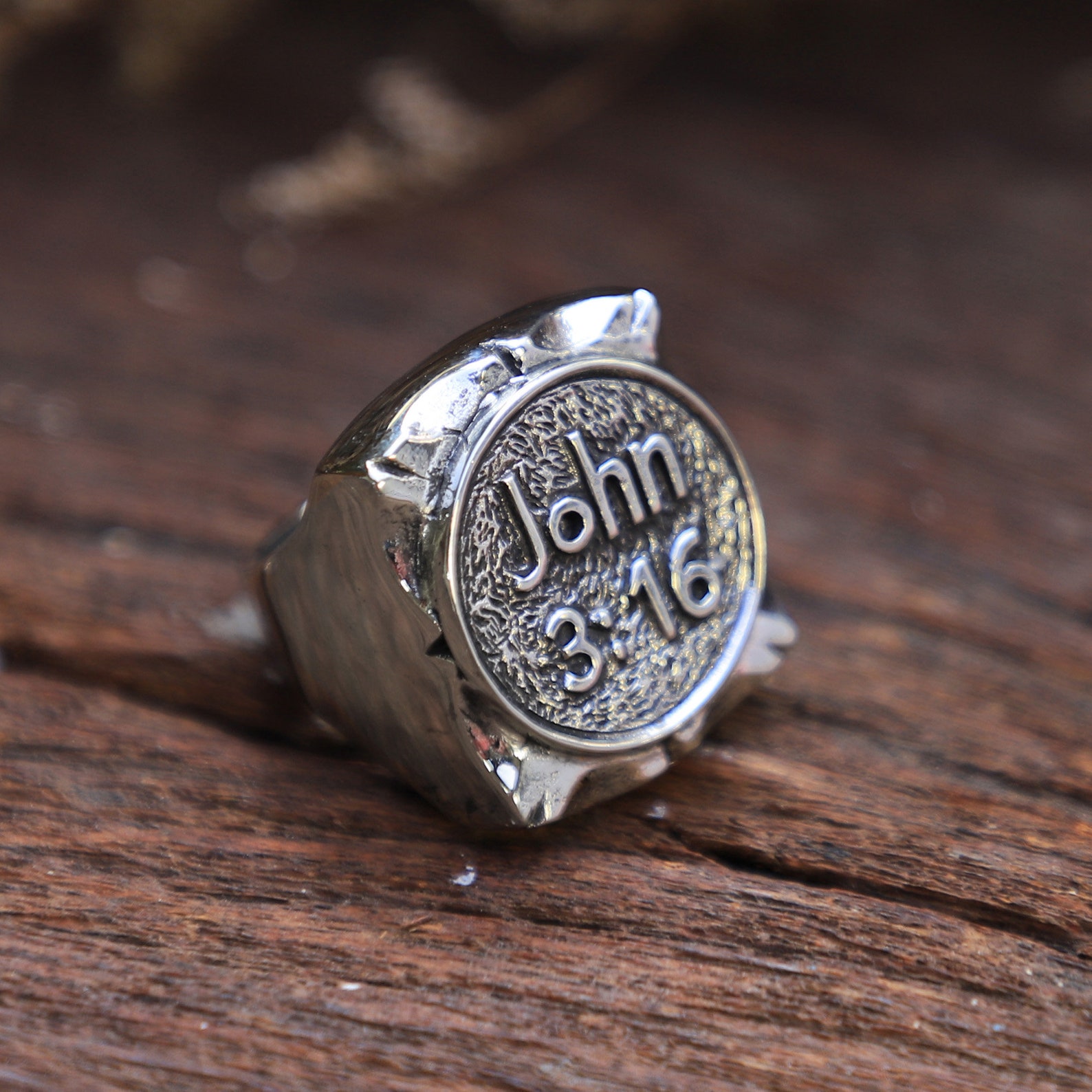 John 3:16 Ring for Men Made of Sterling Silver 925 Mexican Style - Etsy