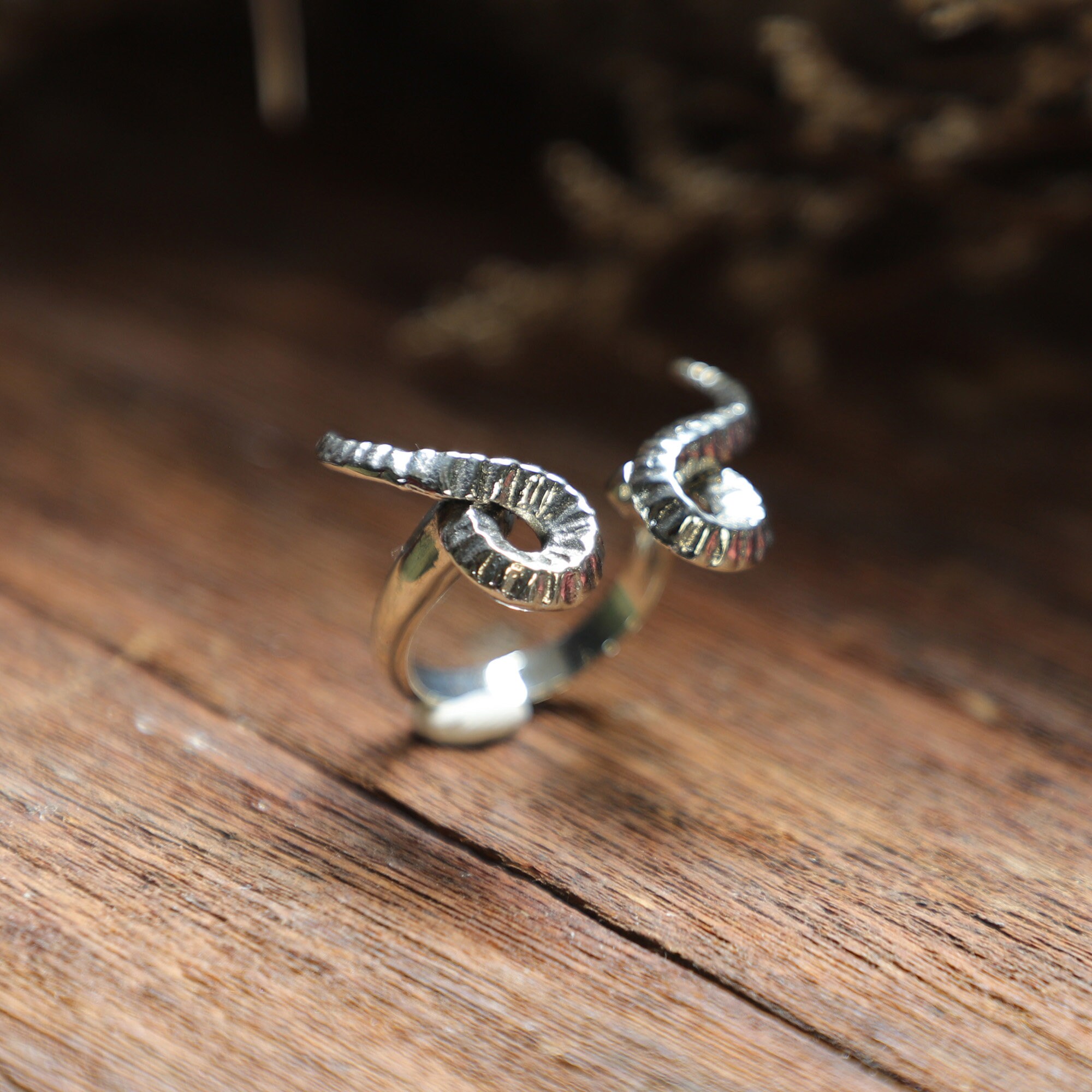 Horned Goat Ring for Men Made of Sterling Silver 925 Satanism | Etsy
