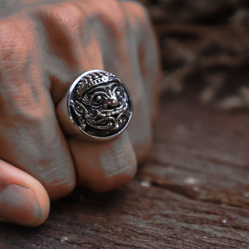 Ramayana Monster Ring for Unisex Made of Sterling Silver 925 - Etsy