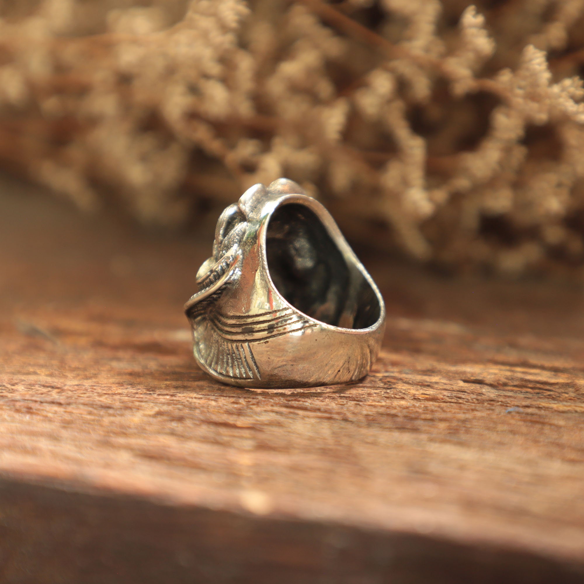 Geisha Samurai Mask ring for men made of sterling silver 925 | Etsy