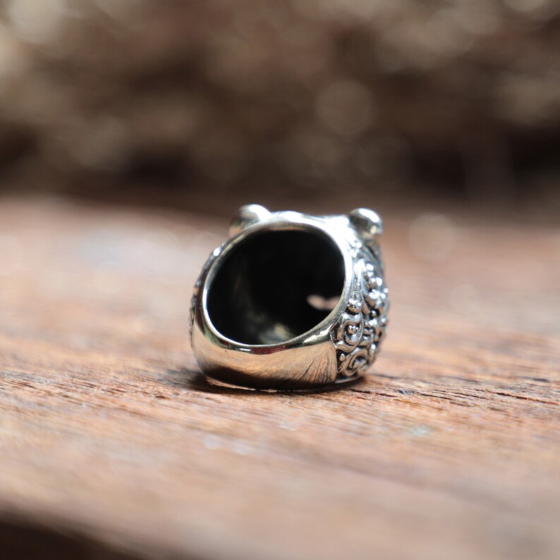 Gothic Teddy Bear Ring for Men Made of Sterling Silver 925 - Etsy