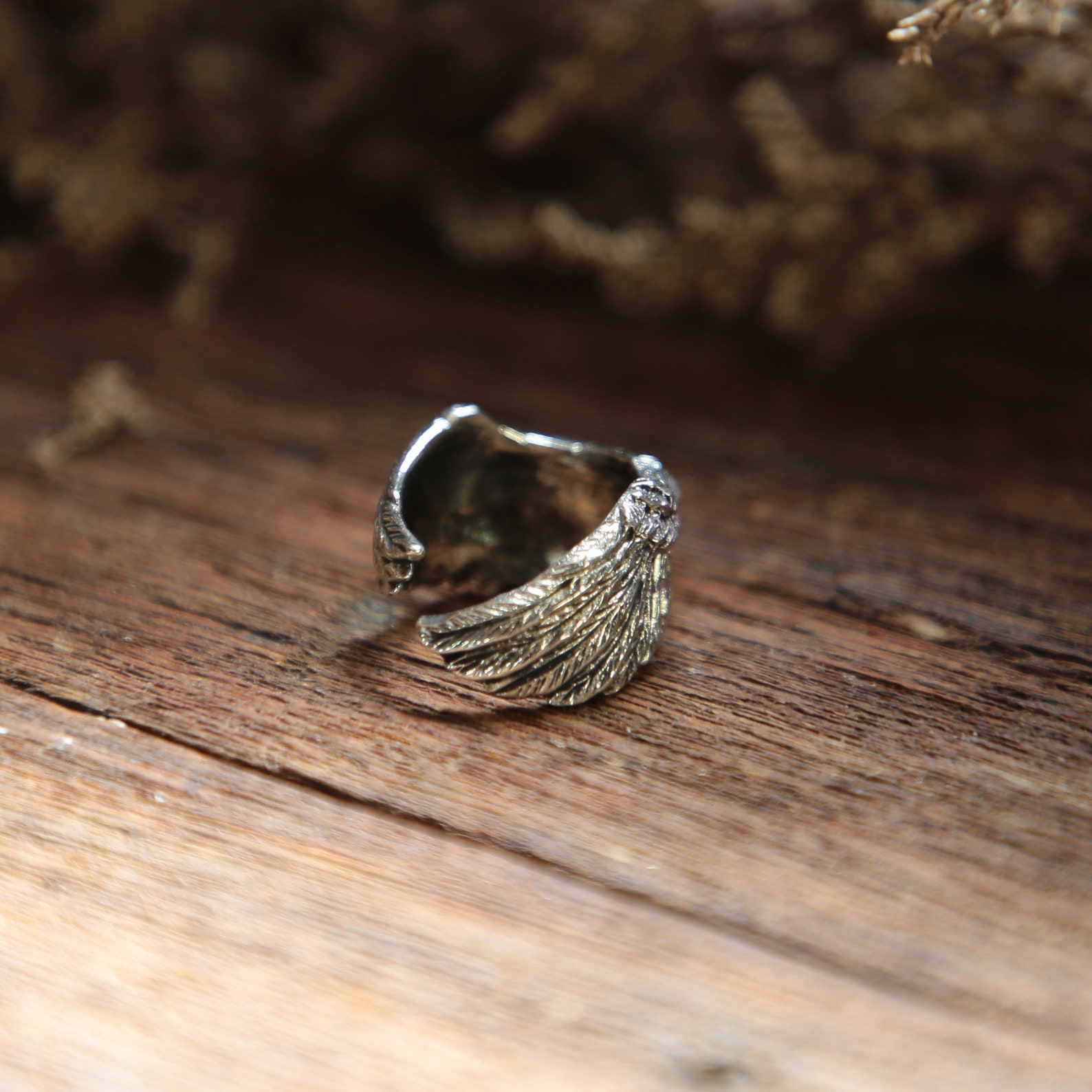 Owl Angel Wings Ring for women made of sterling silver 925 | Etsy