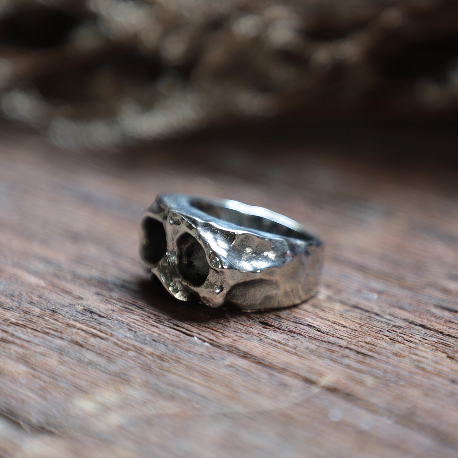 Eye Skull Ring for Men Made of Sterling Silver 925 Biker Style | Etsy