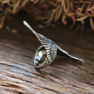 Angel Wings Ring for Women Made of Sterling Silver 925 Bohemian Style ...