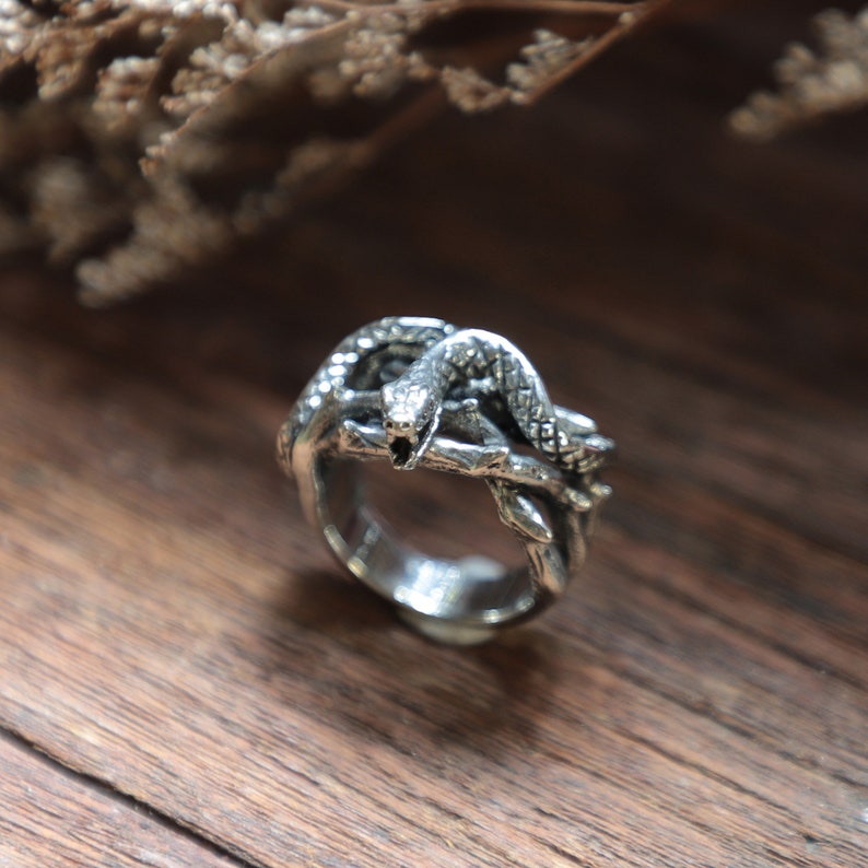 Crown of Thorns Snake Ring for Unisex Made of Sterling Silver - Etsy