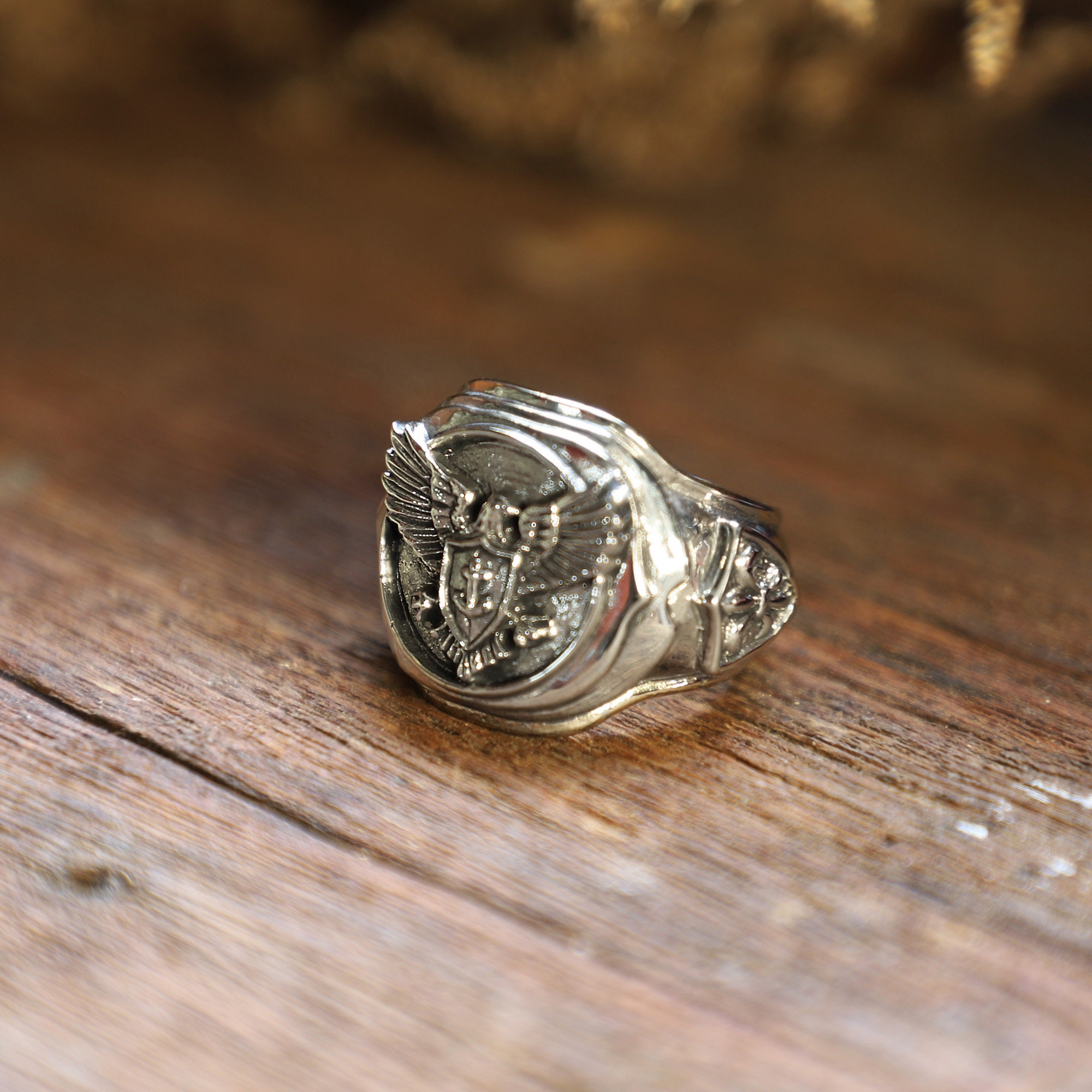 Eagles air Force Ring for man made of sterling silver 925 | Etsy