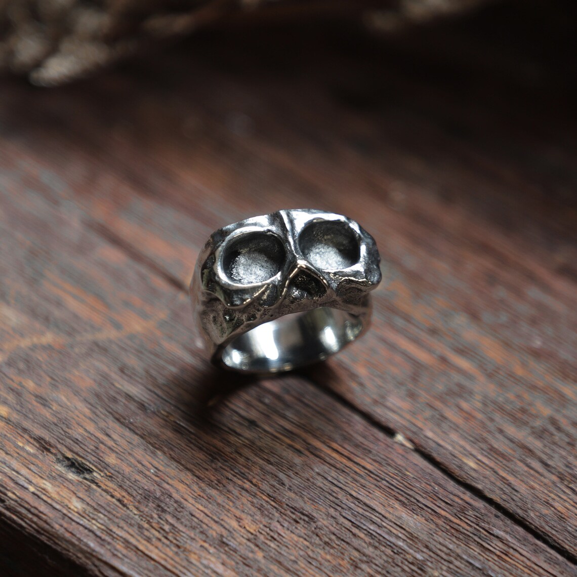 Eye Skull Ring for Men Made of Sterling Silver 925 Biker Style | Etsy