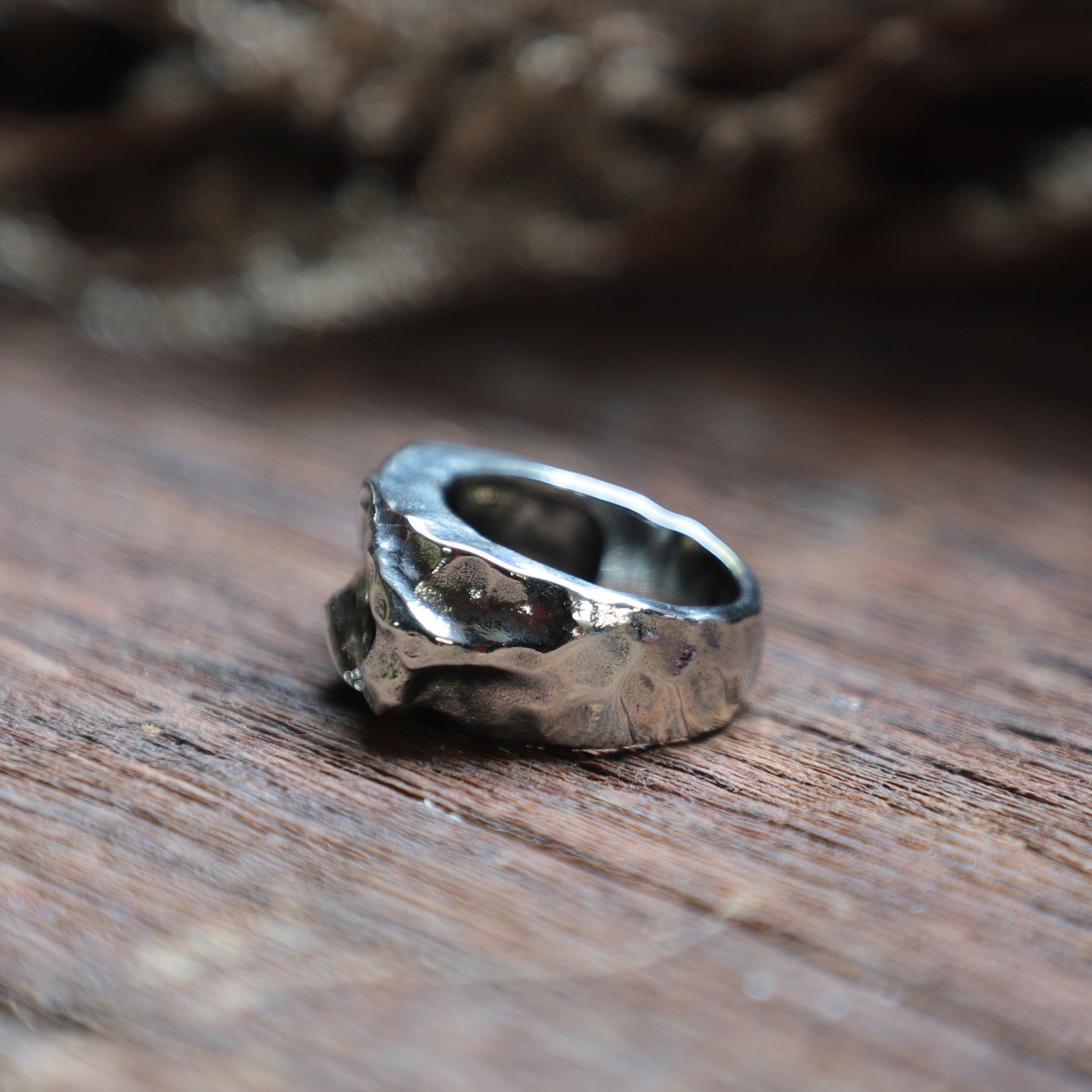 Eye Skull Ring for Men Made of Sterling Silver 925 Biker Style | Etsy