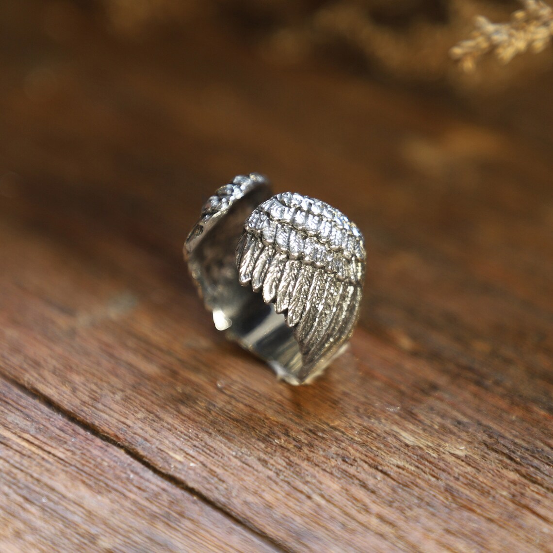 Owl Angel Wings Ring for Women Made of Sterling Silver 925 | Etsy