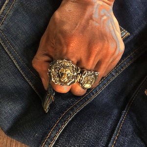 Rasta Lion of Judah Ring for Unisex Made of Sterling Silver 925 Reggae ...