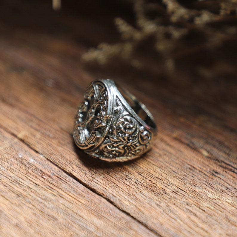 Odin Ravens Ring for Unisex Made of Sterling Silver 925 Viking - Etsy