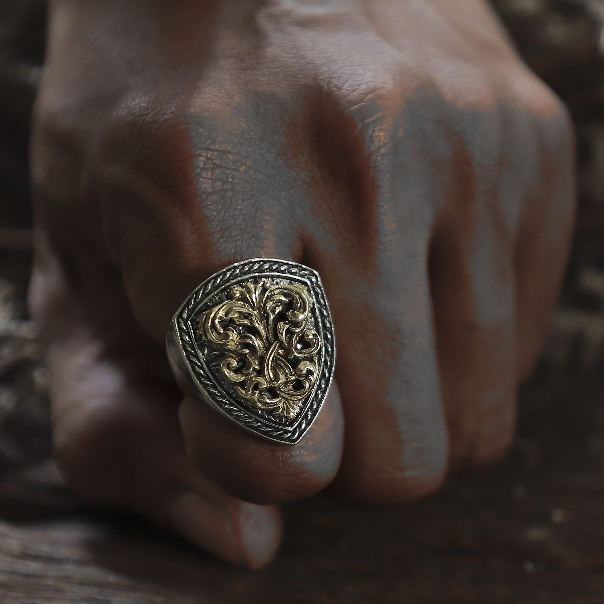 Gothic Ring for unisex made of sterling silver 925 biker style | Etsy