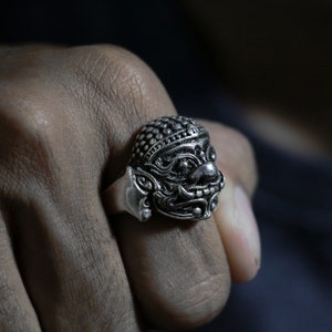 Ramayana Monster Ring for Unisex Made of Sterling Silver 925 Hindo ...