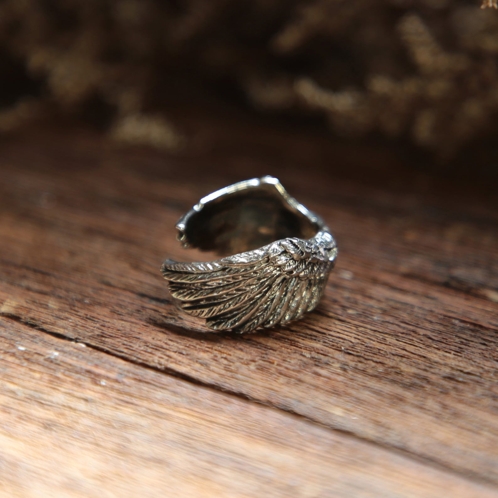 Owl Angel Wings Ring for women made of sterling silver 925 | Etsy