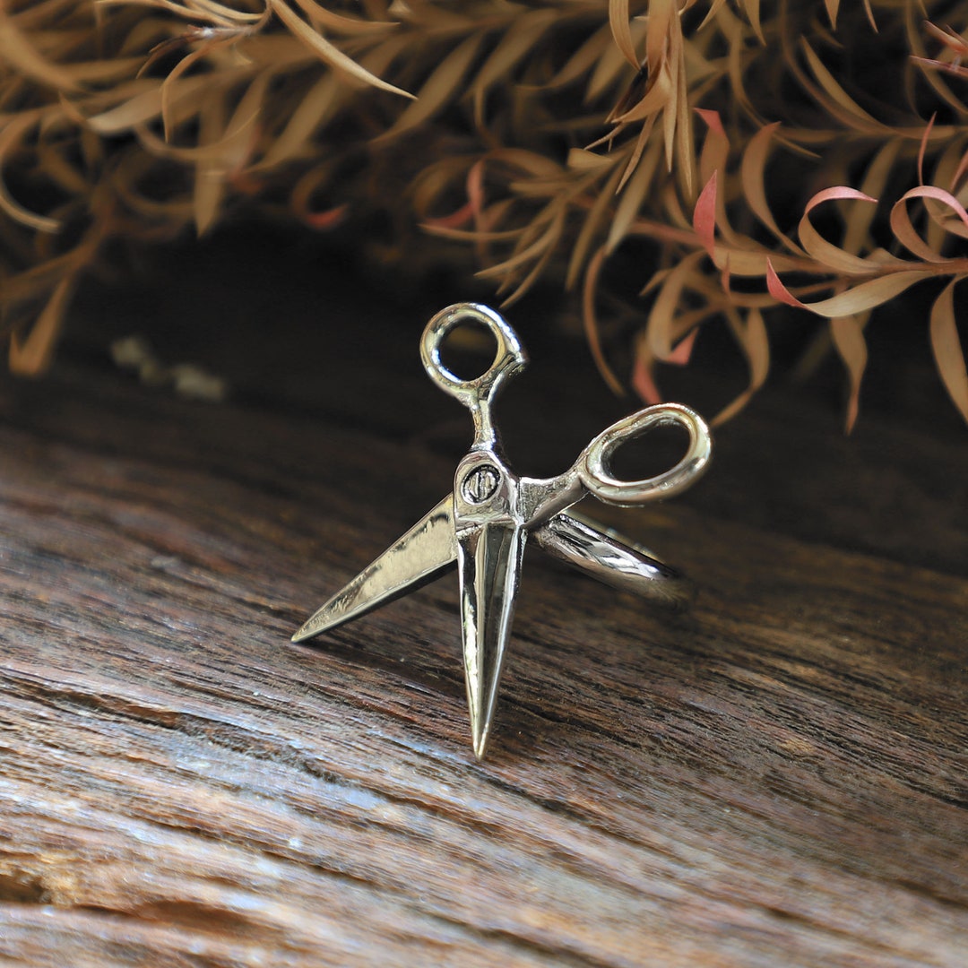 Barber Scissors Ring for Men Made Sterling Silver 925 Vintage Old ...