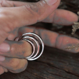 Three Layers Circle Ring for Unisex Made of Sterling Silver 925 ...