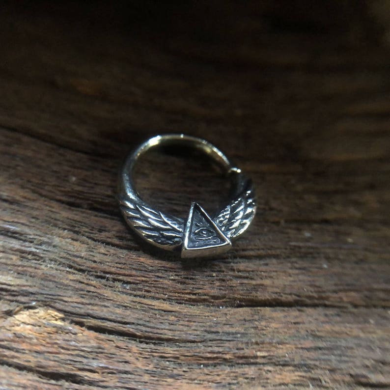 Illuminati Septum Ring for Unisex Made of Sterling Silver 925 Punk ...