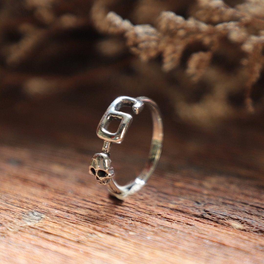 6 Six Skull Ring Custom Number for Women Made of Sterling - Etsy