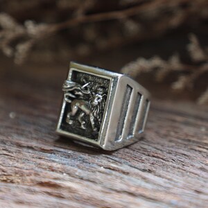 Rasta Lion of Judah Ring for Men Made of Sterling Silver 925 Reggae ...