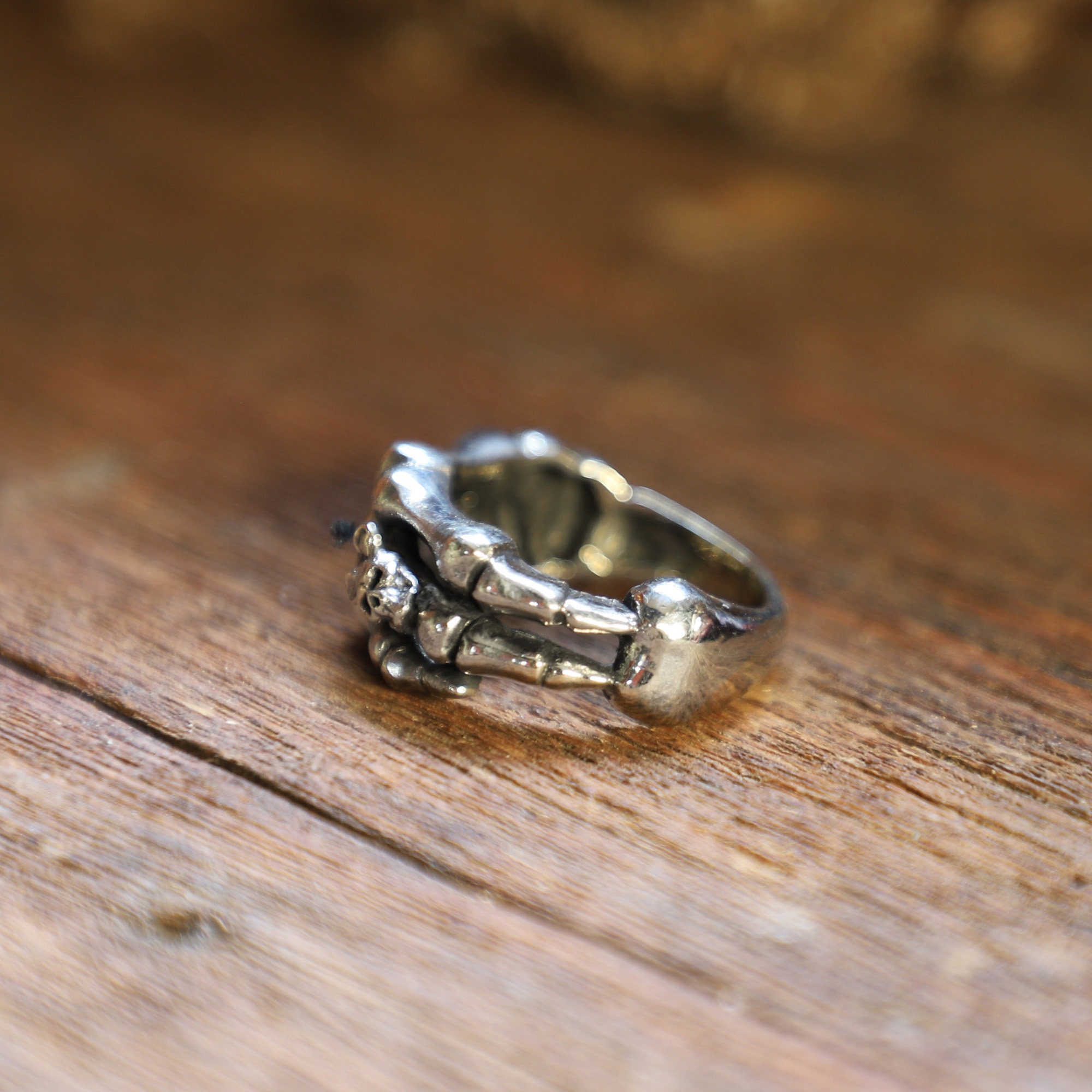 Finger Bone Skull Ring for Men Made of Sterling Silver 925 | Etsy