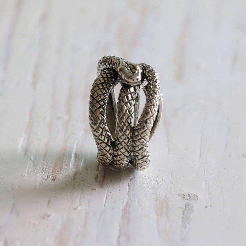 King Cobra Ring for Men Made of Sterling Silver 925 Biker - Etsy