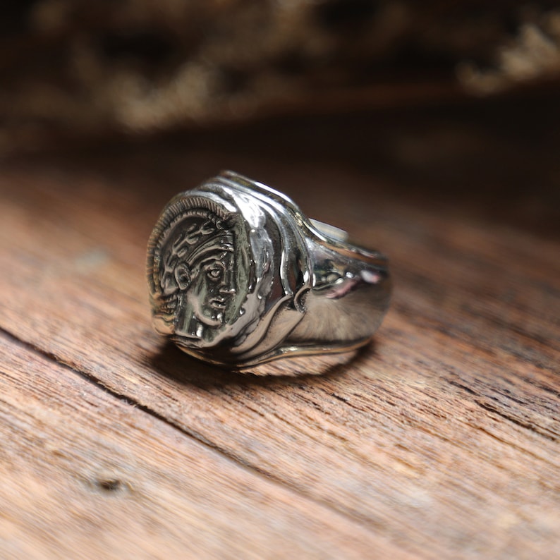 Alexander Greek Coin Ring for Men Made of Sterling Silver 925 | Etsy