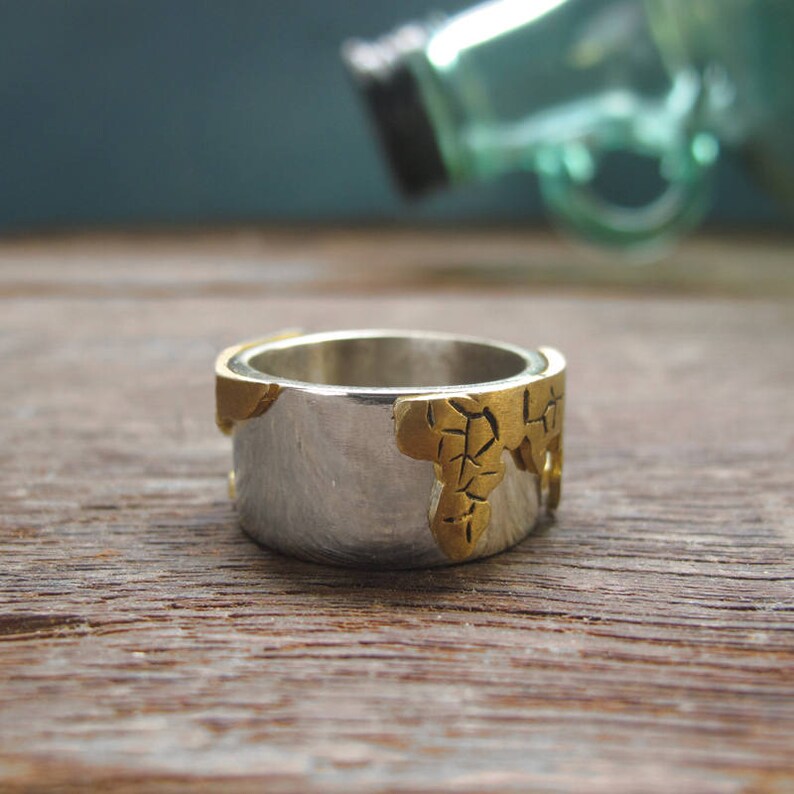Travel Map Ring for Unisex Made of Sterling Silver 925 Minimal - Etsy