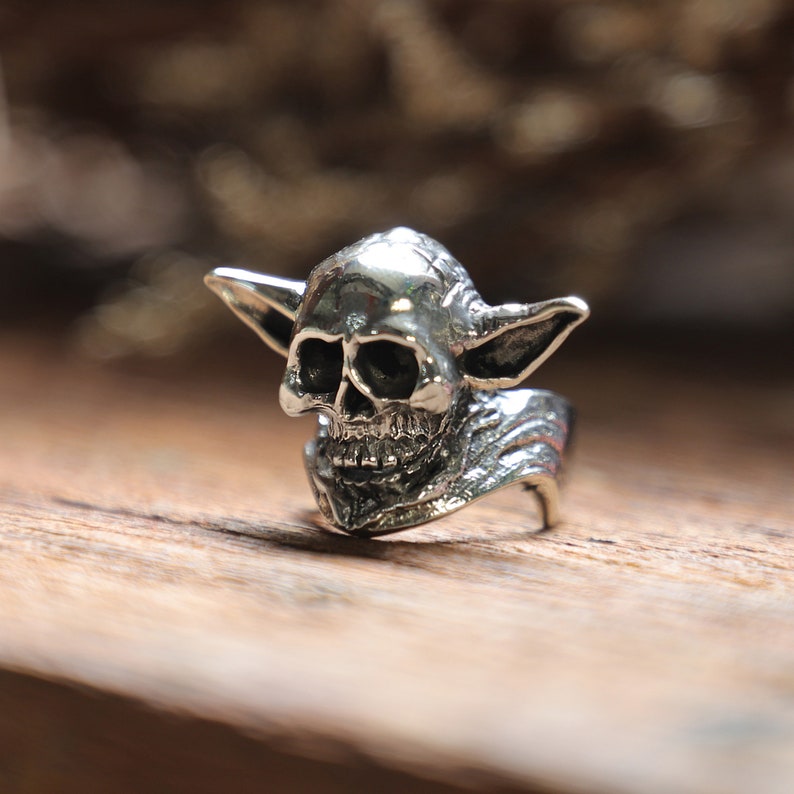 Elf Skull Ring for Men Made of Sterling Silver 925 Biker Style - Etsy