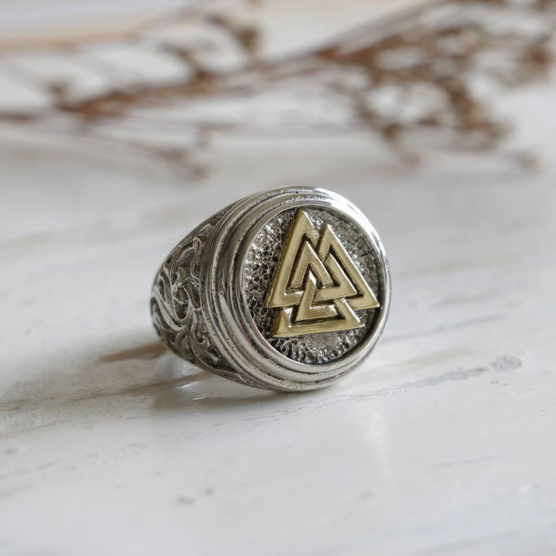 Valknut Viking Ring for Men Made of Sterling Silver 925 Style - Etsy