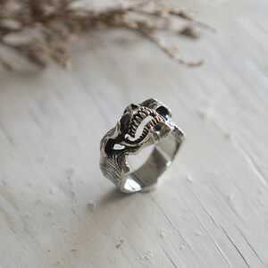 Devil Teeth Smile Ring for Men Made of Sterling Silver 925 Biker Style ...