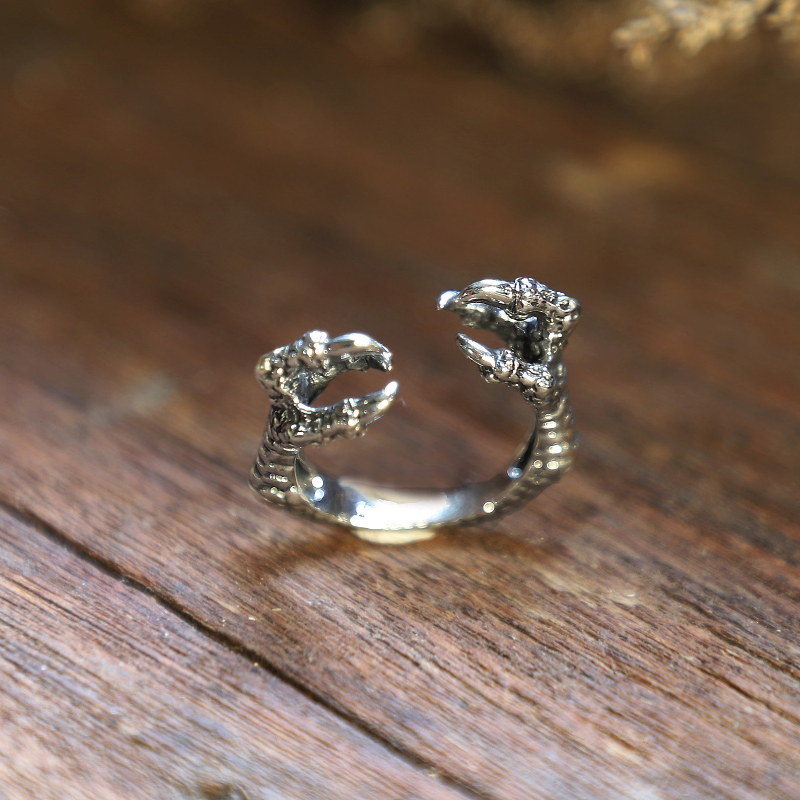 Dragon claw ring for unisex made of sterling silver 925 gothic | Etsy