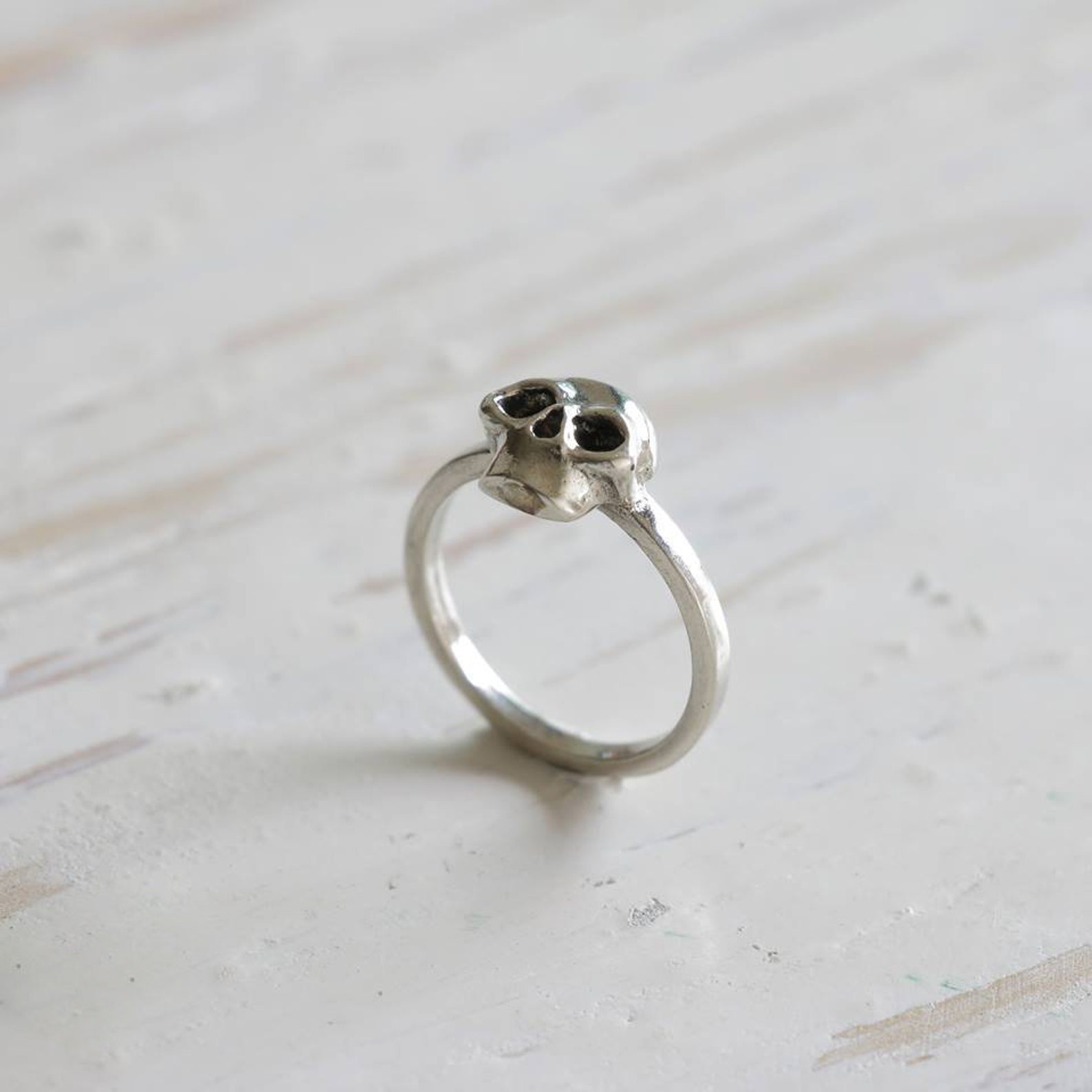 Small Skull Ring for Unisex Made of Sterling Silver 925 Rock Style - Etsy