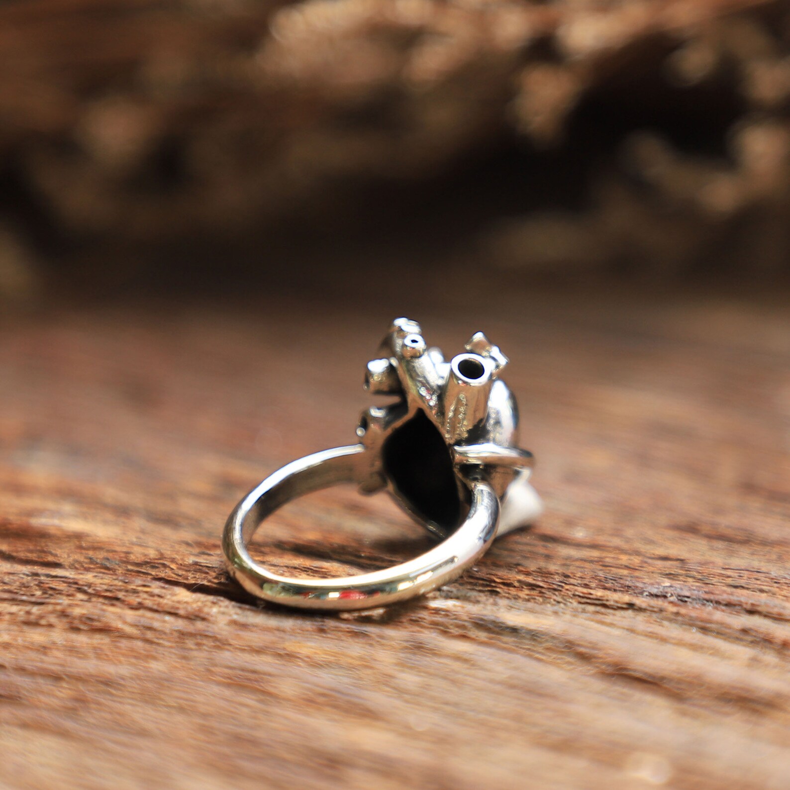 Human Heart Arrow Ring for Unisex Made of Sterling Silver 925 Love ...