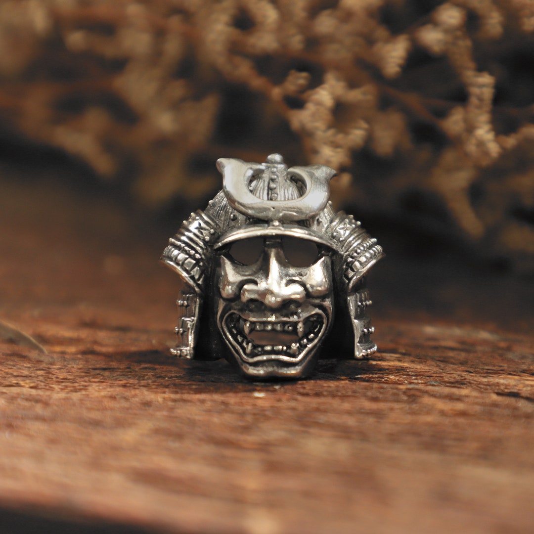 Samurai Mask Ring for Men Made of Sterling Silver 925 Biker Style - Etsy