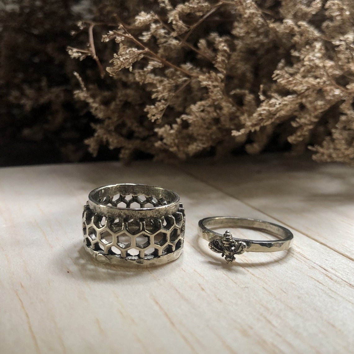 Honey Bee Ring for Unisex Made of Sterling Silver 925 Couple - Etsy