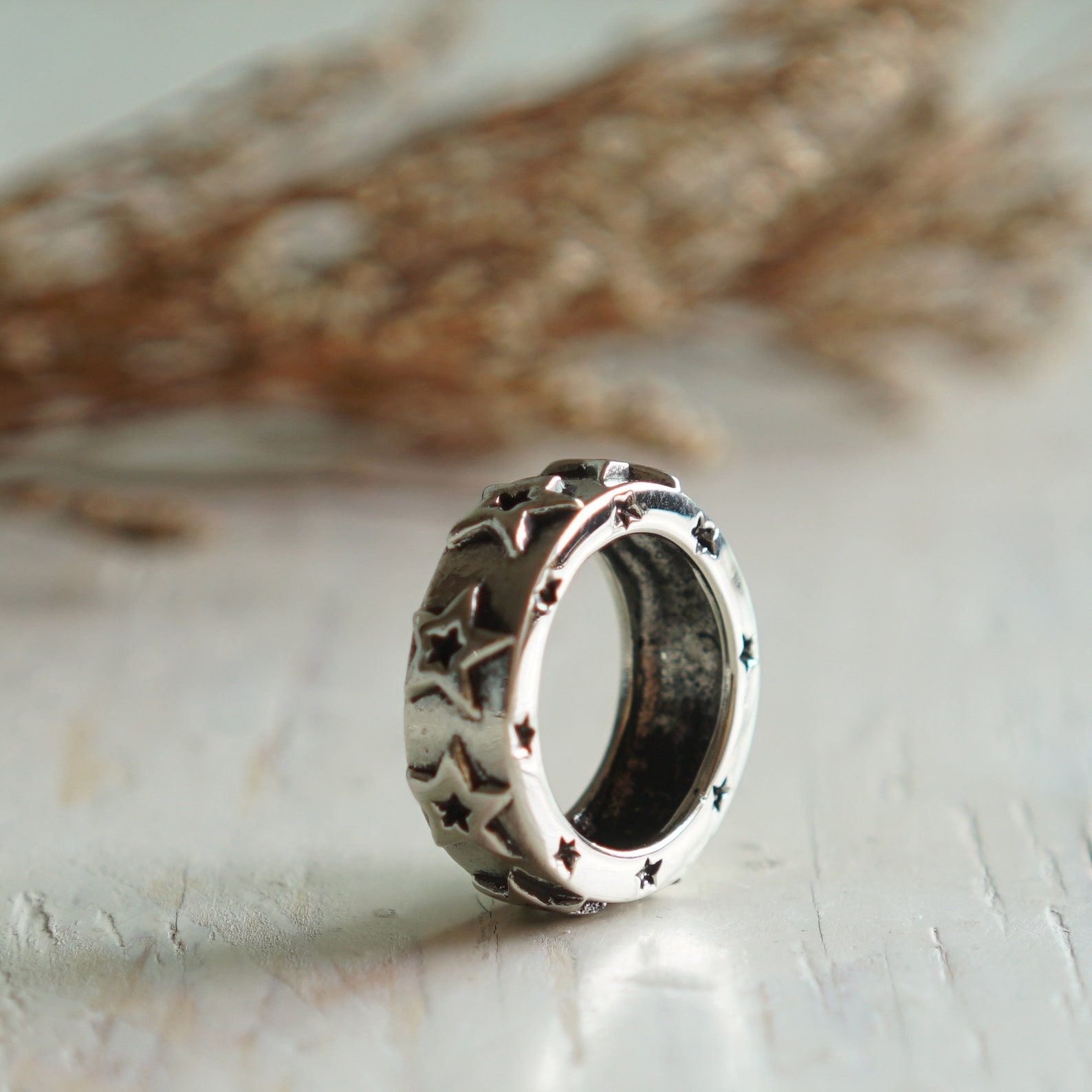 Western star ring for men made of sterling silver 925 cowboy | Etsy