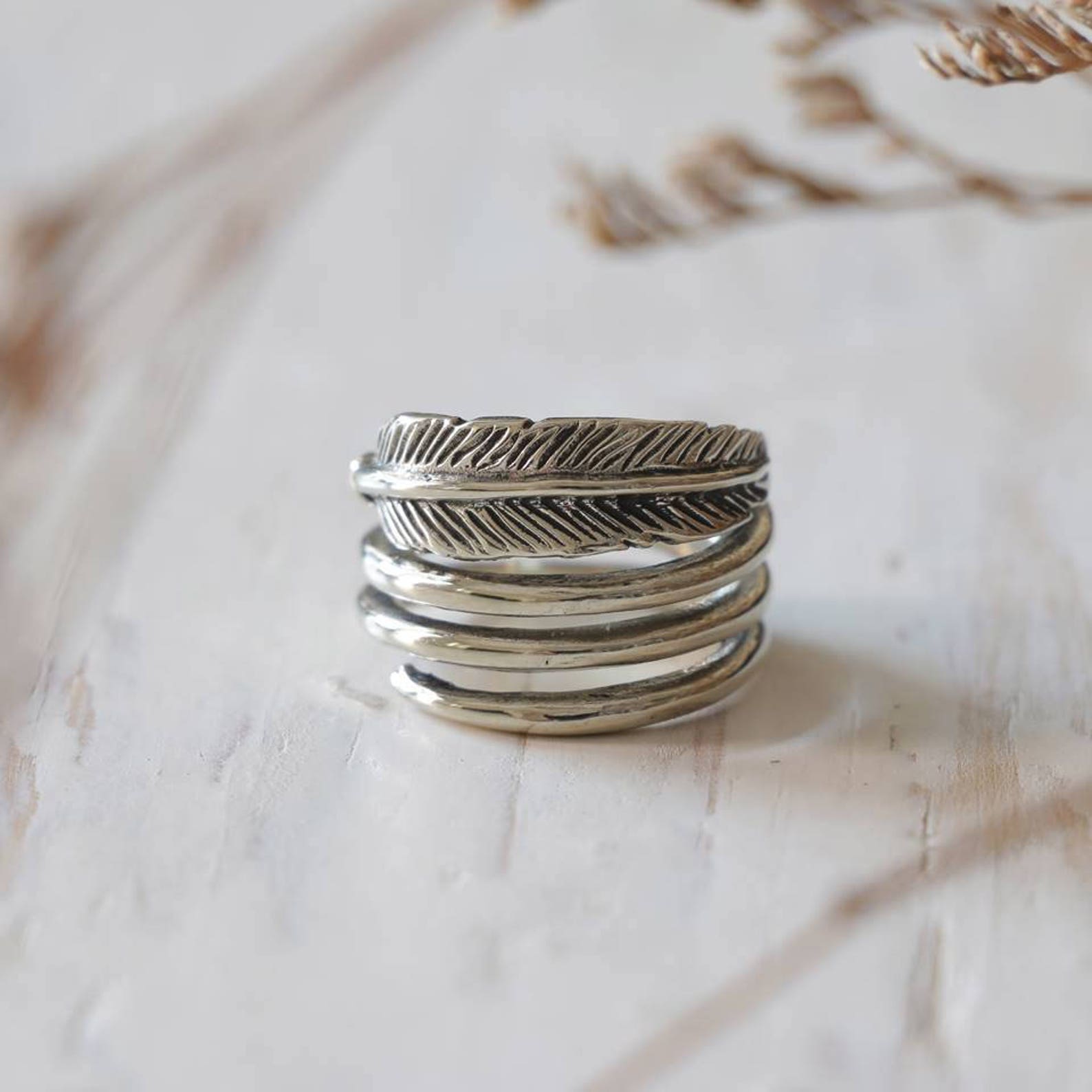 Feather Eagle Ring for Women Made of Sterling Silver 925 Boho Style - Etsy