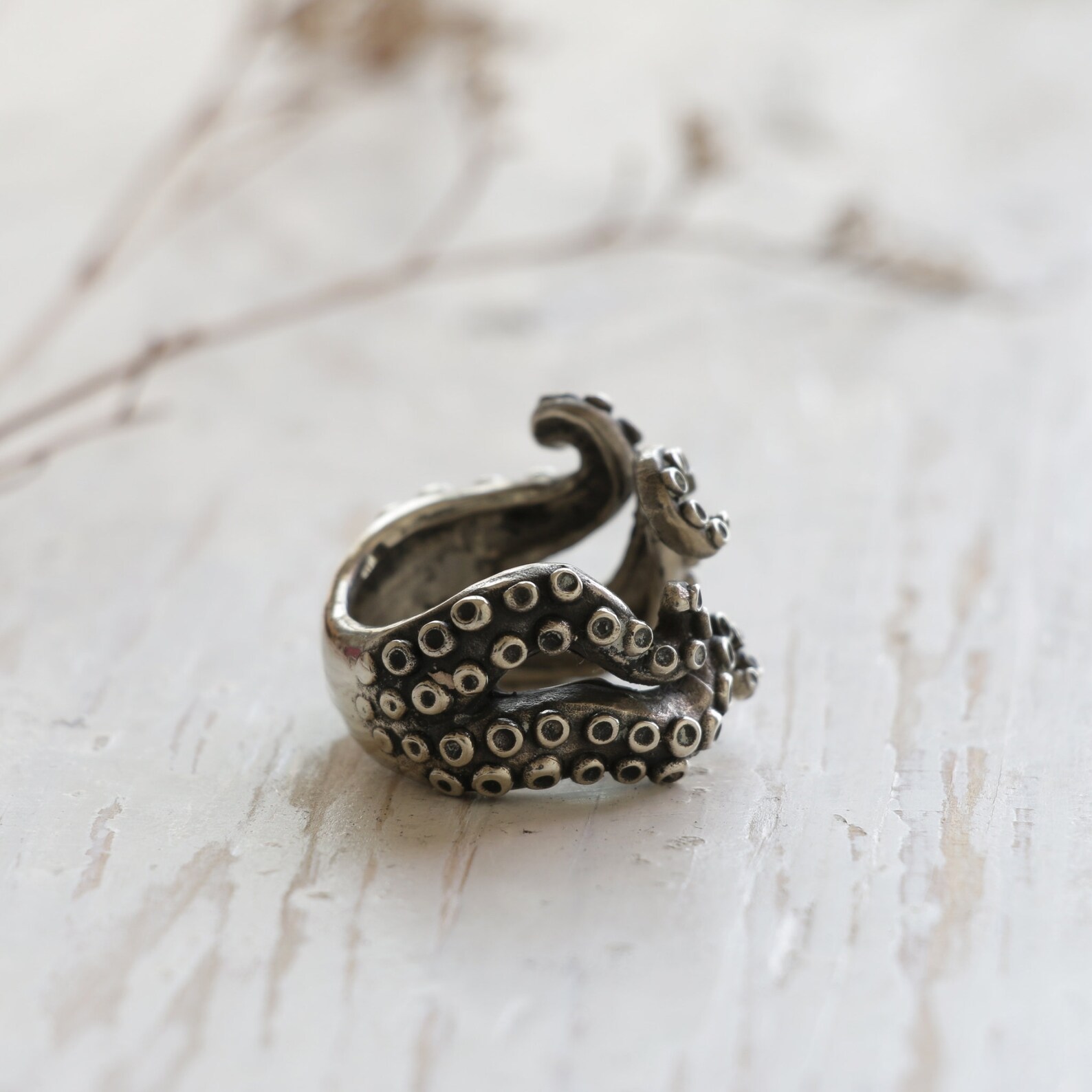 Tentacle Octopus Ring for Men Made of Sterling Silver 925 Nautical ...