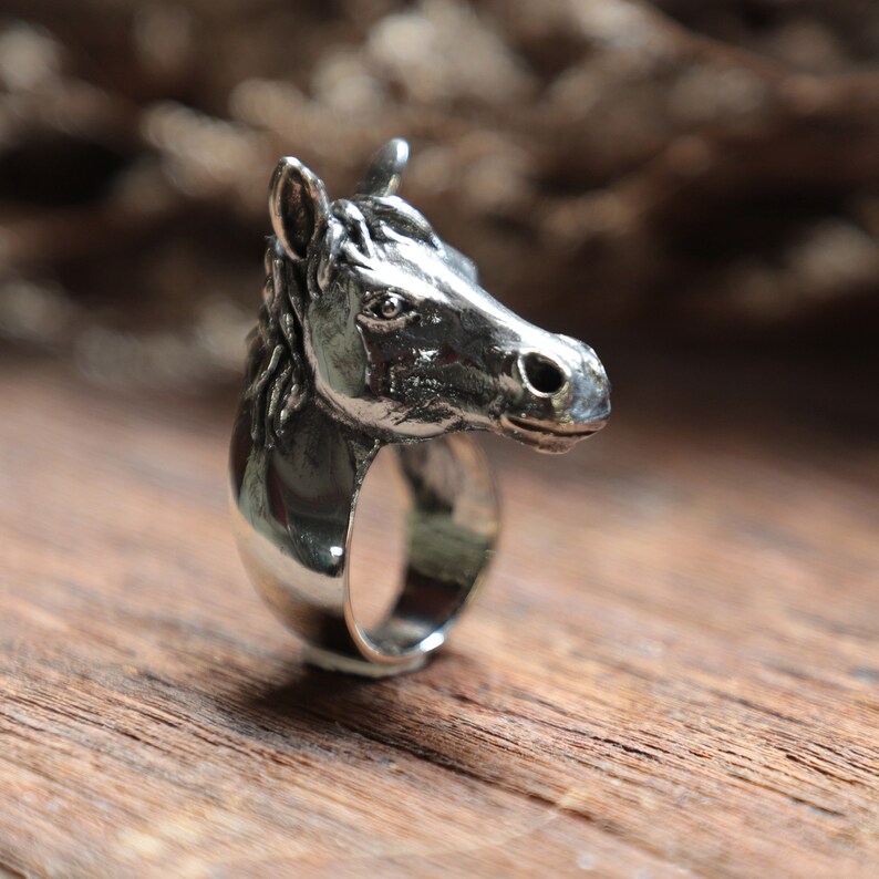Horse Ring for Men Made of Sterling Silver 925 Equestrian Style - Etsy