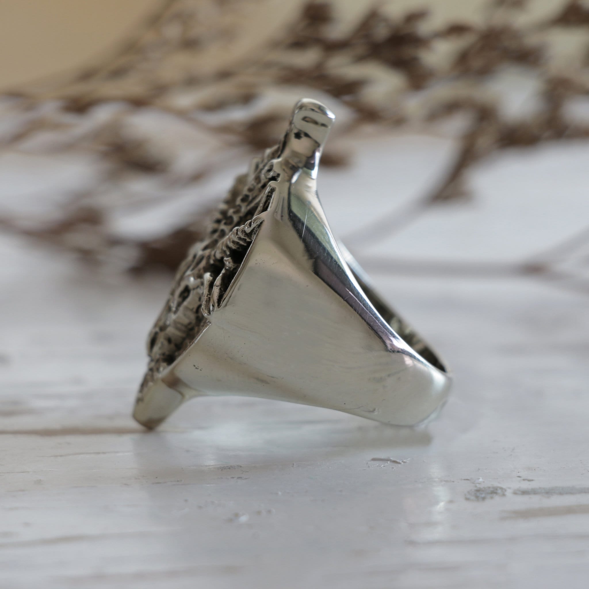 Pentagram Goat Ring for Men Made of Sterling Silver 925 Satan | Etsy