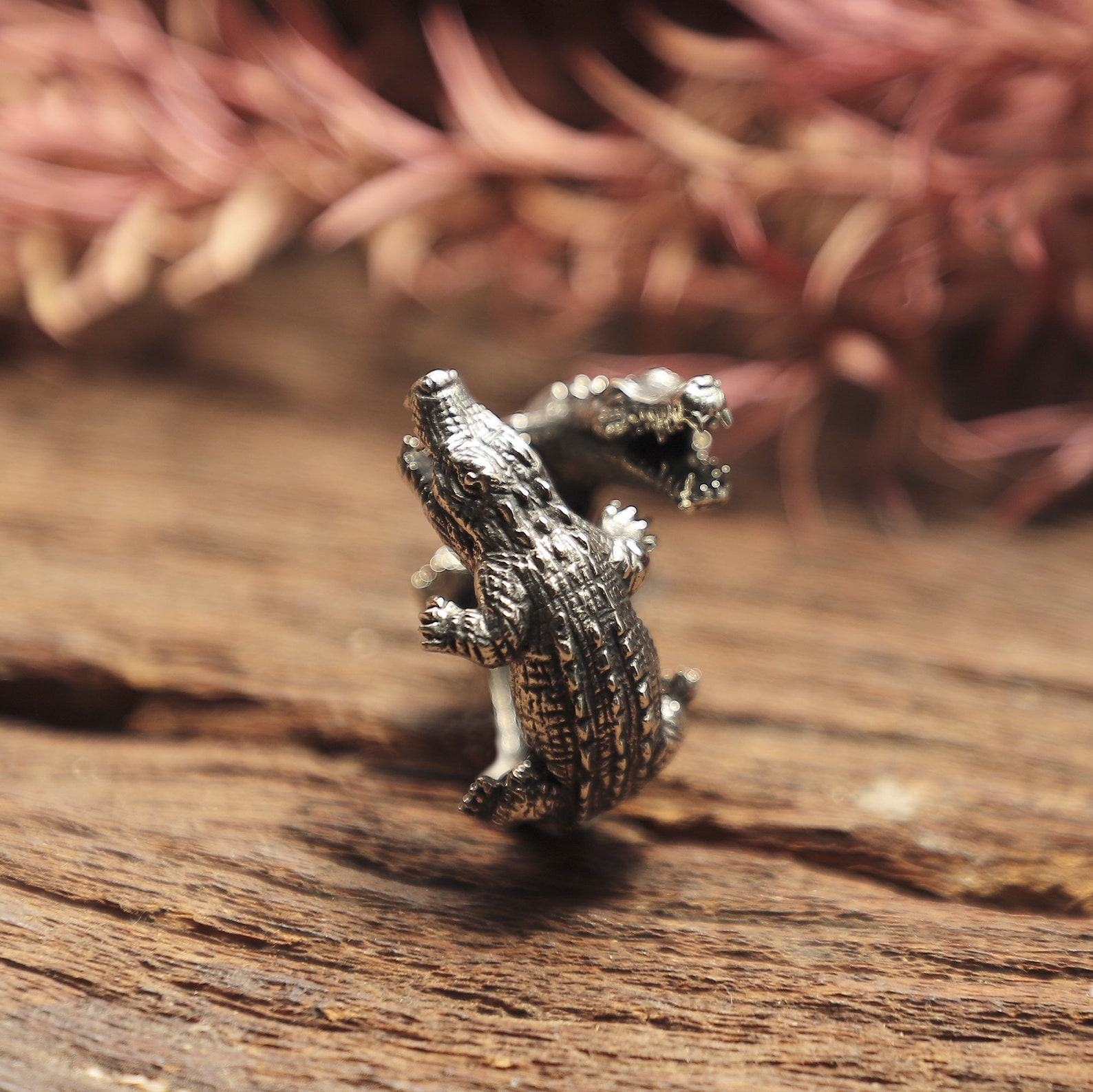 Crocodile Ring for Unisex Made of Sterling Silver 925 Bohemian Style - Etsy