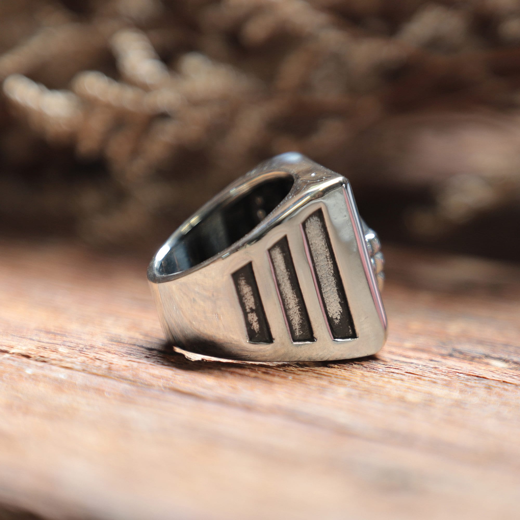 Hand Grenade Square Ring for Men Made of Sterling Silver 925 | Etsy