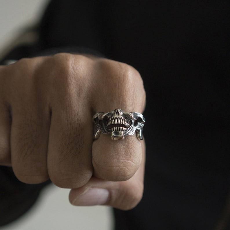 Devil Teeth Smile Ring for Men Made of Sterling Silver 925 - Etsy