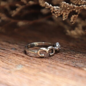 3 Three Skull Ring Custom Number for Women Made of Sterling Silver 925 ...