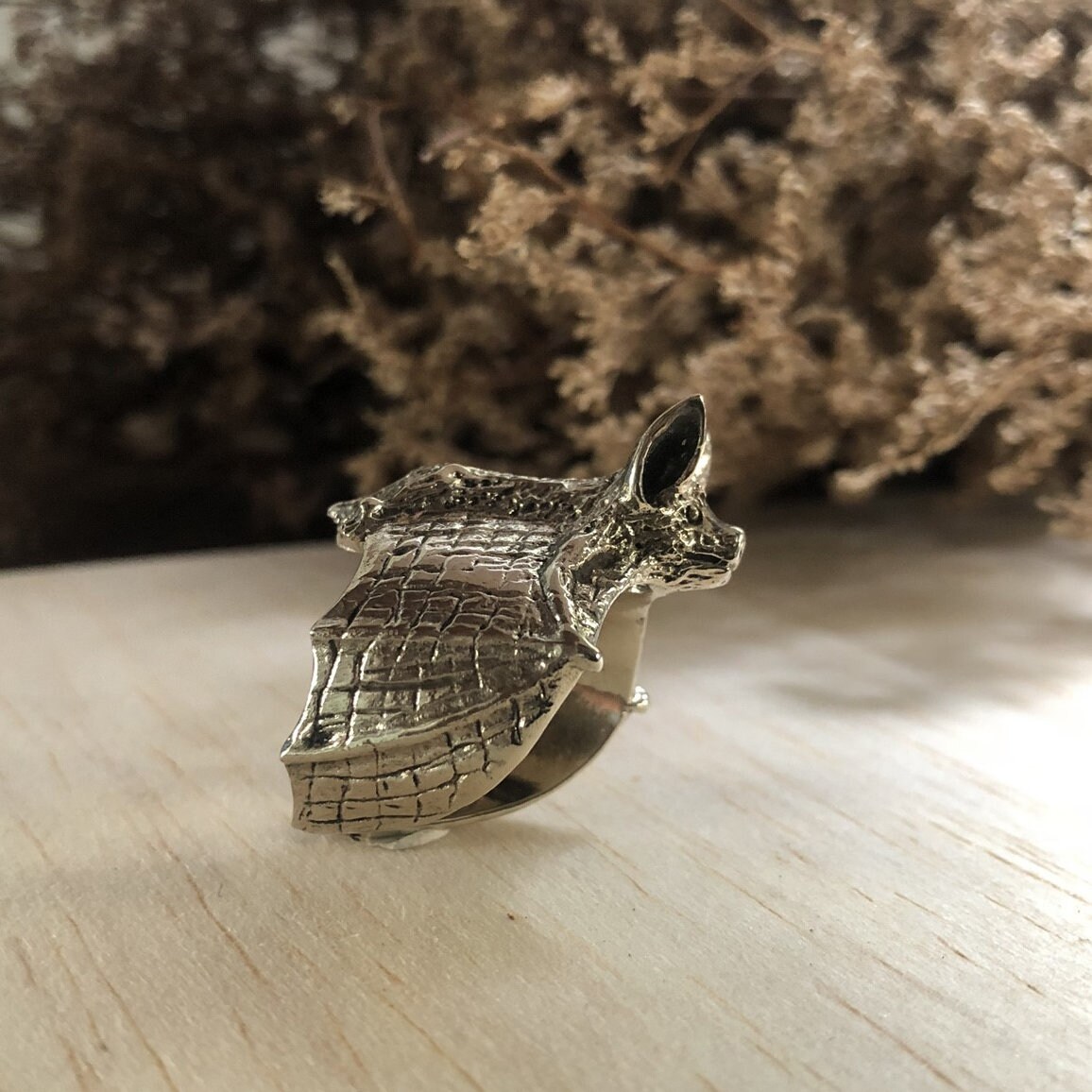 Bat Ring for Unisex Made of Sterling Silver 925 Zombie Style | Etsy