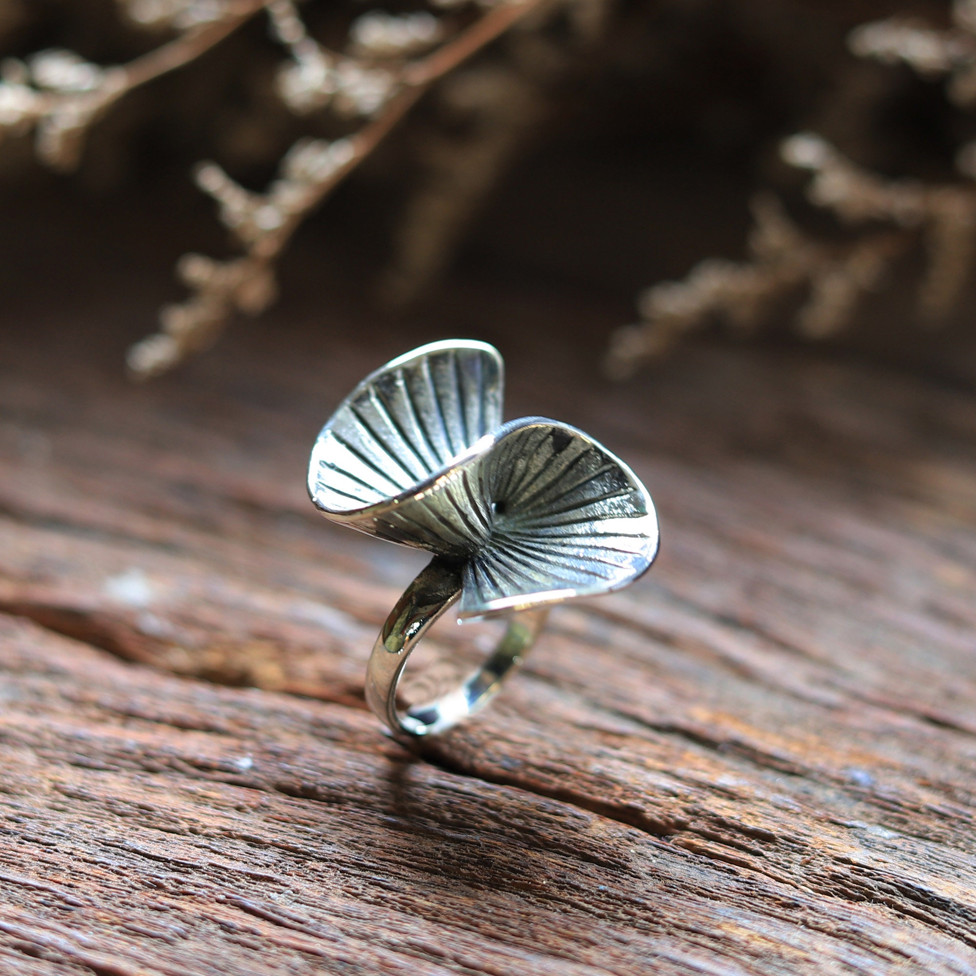 Cigar Band Ring for Women Made of Sterling Silver 925 Boho | Etsy